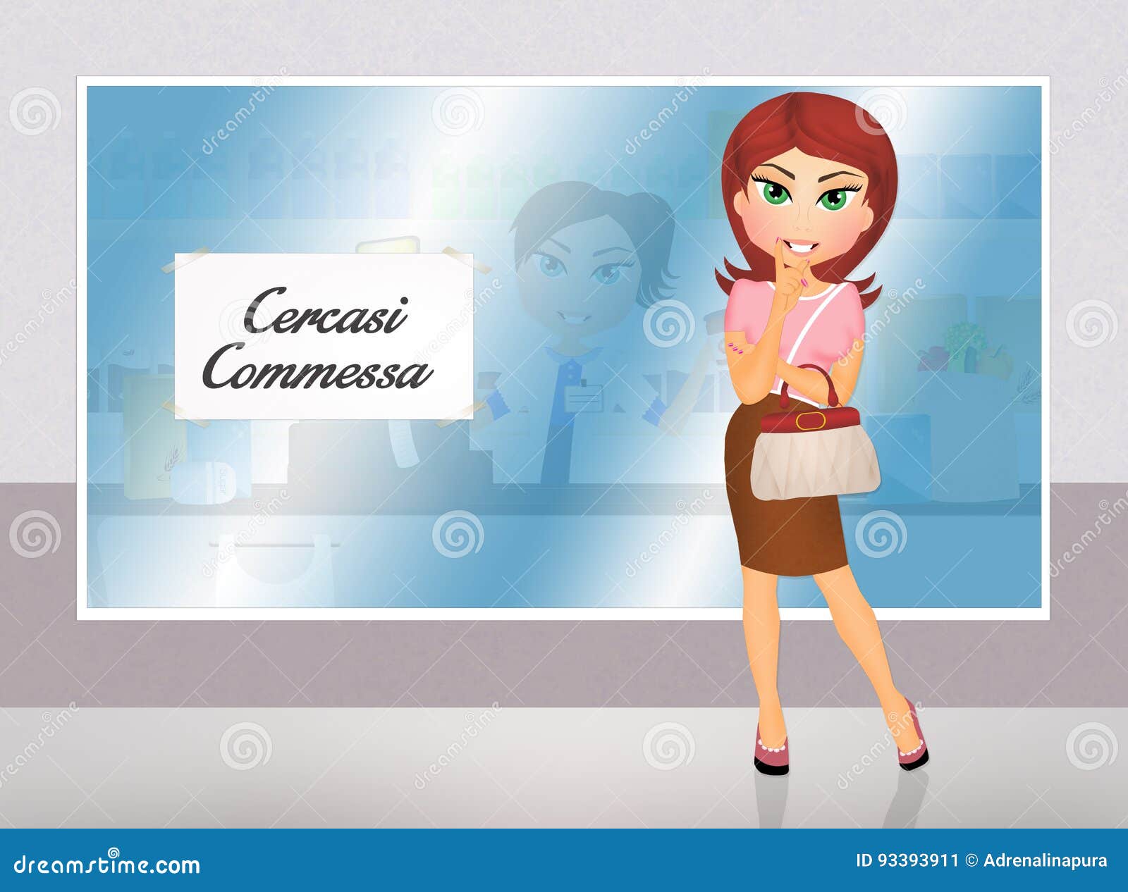 Help wanted in the store stock illustration. Illustration of resume ...