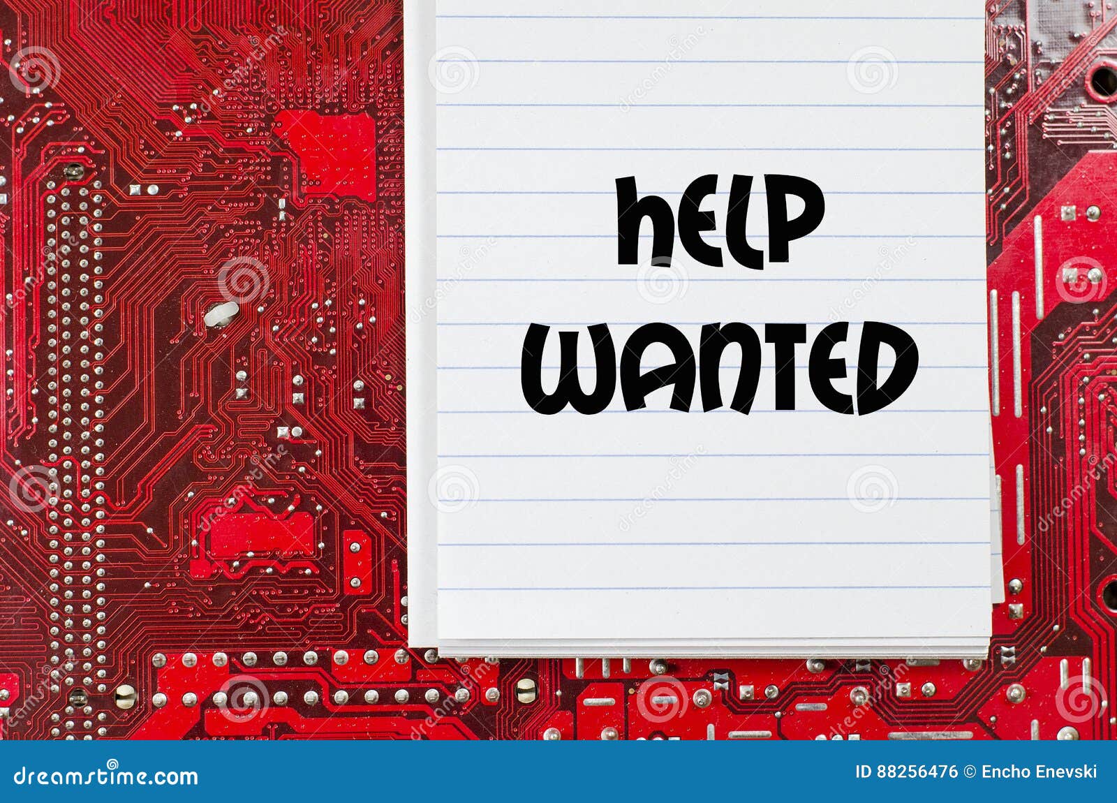 Help wanted text concept stock photo. Image of sticky - 88256476