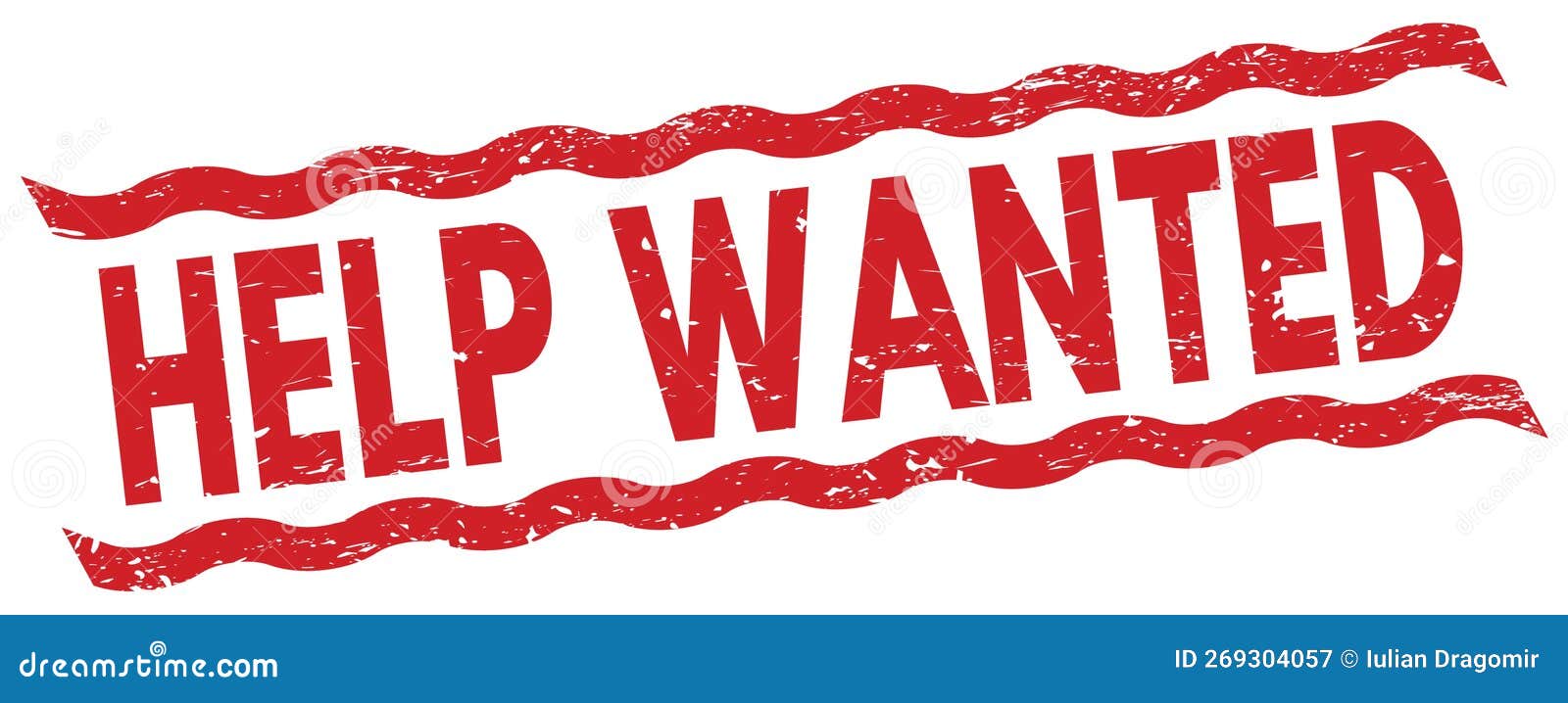 HELP WANTED Text on Red Lines Stamp Sign Stock Illustration ...