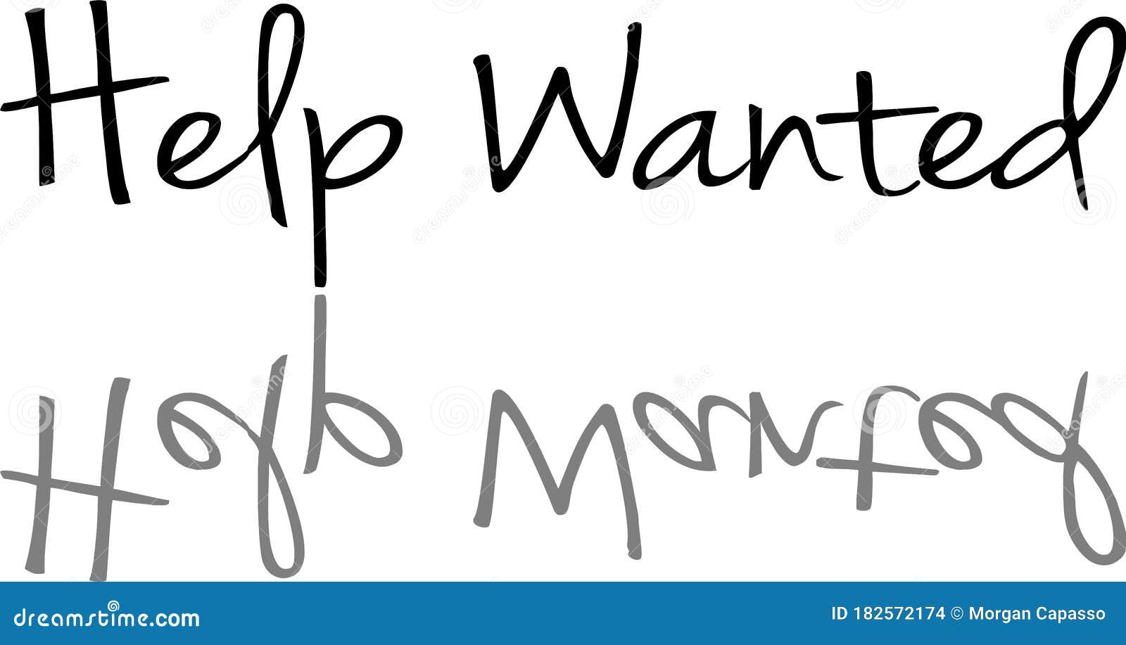 Help Wanted Text Sign Illustration Stock Vector - Illustration of ...