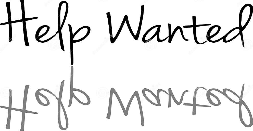 Help Wanted Text Sign Illustration Stock Vector - Illustration of ...