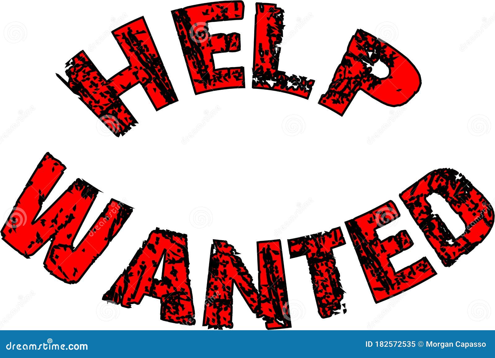 Help Wanted Text Sign Illustration Stock Vector - Illustration of signs ...