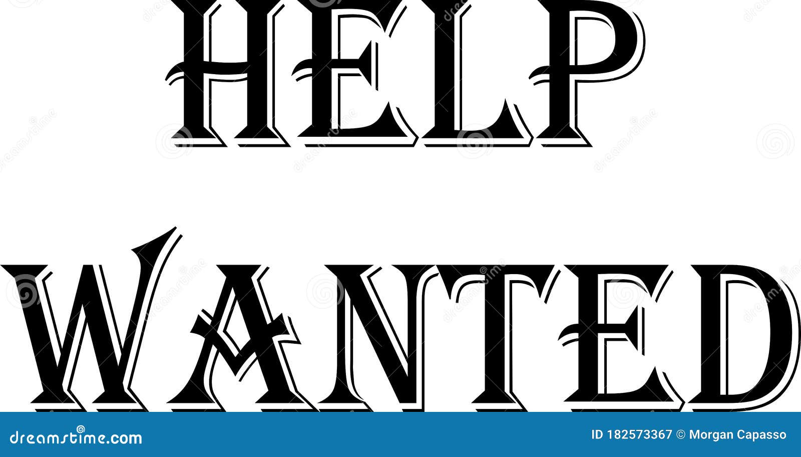 Help Wanted Text Sign Illustration Stock Vector - Illustration of ...