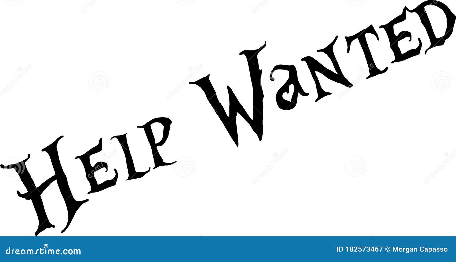 Help Wanted Text Sign Illustration Stock Vector - Illustration of help ...