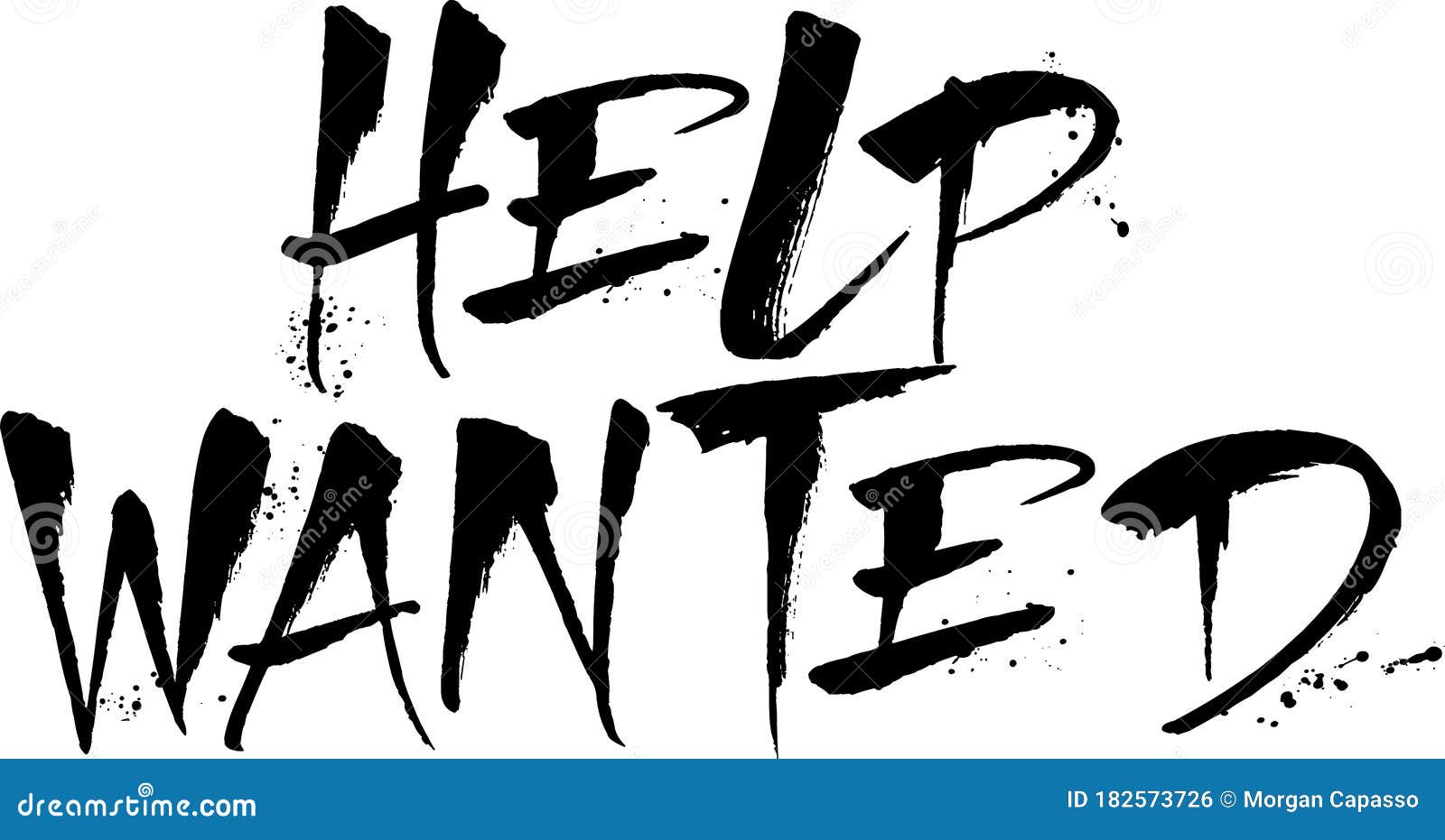 Help Wanted Text Sign Illustration Stock Vector - Illustration of icon ...