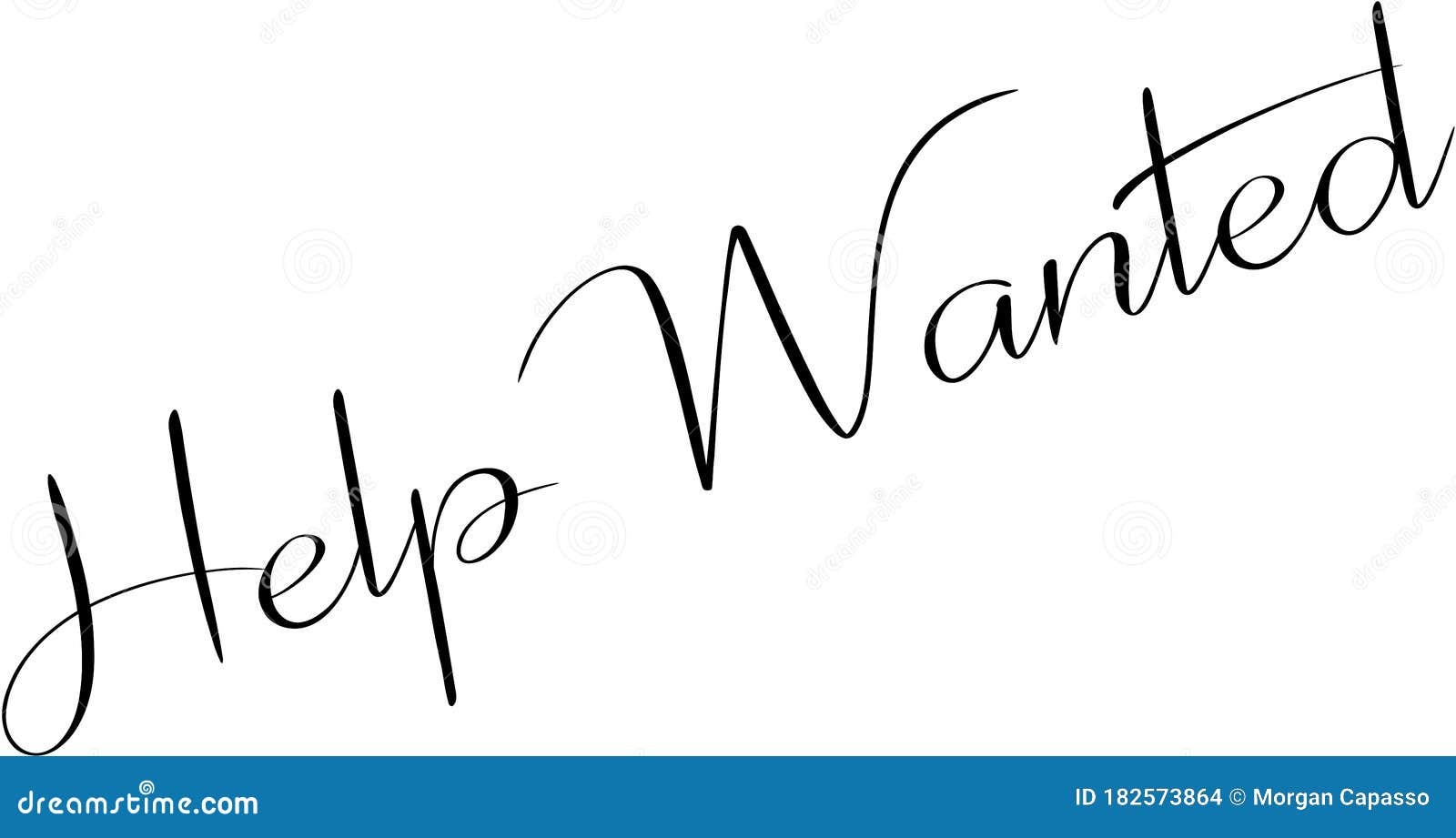 Help Wanted Text Sign Illustration Stock Vector - Illustration of sign ...