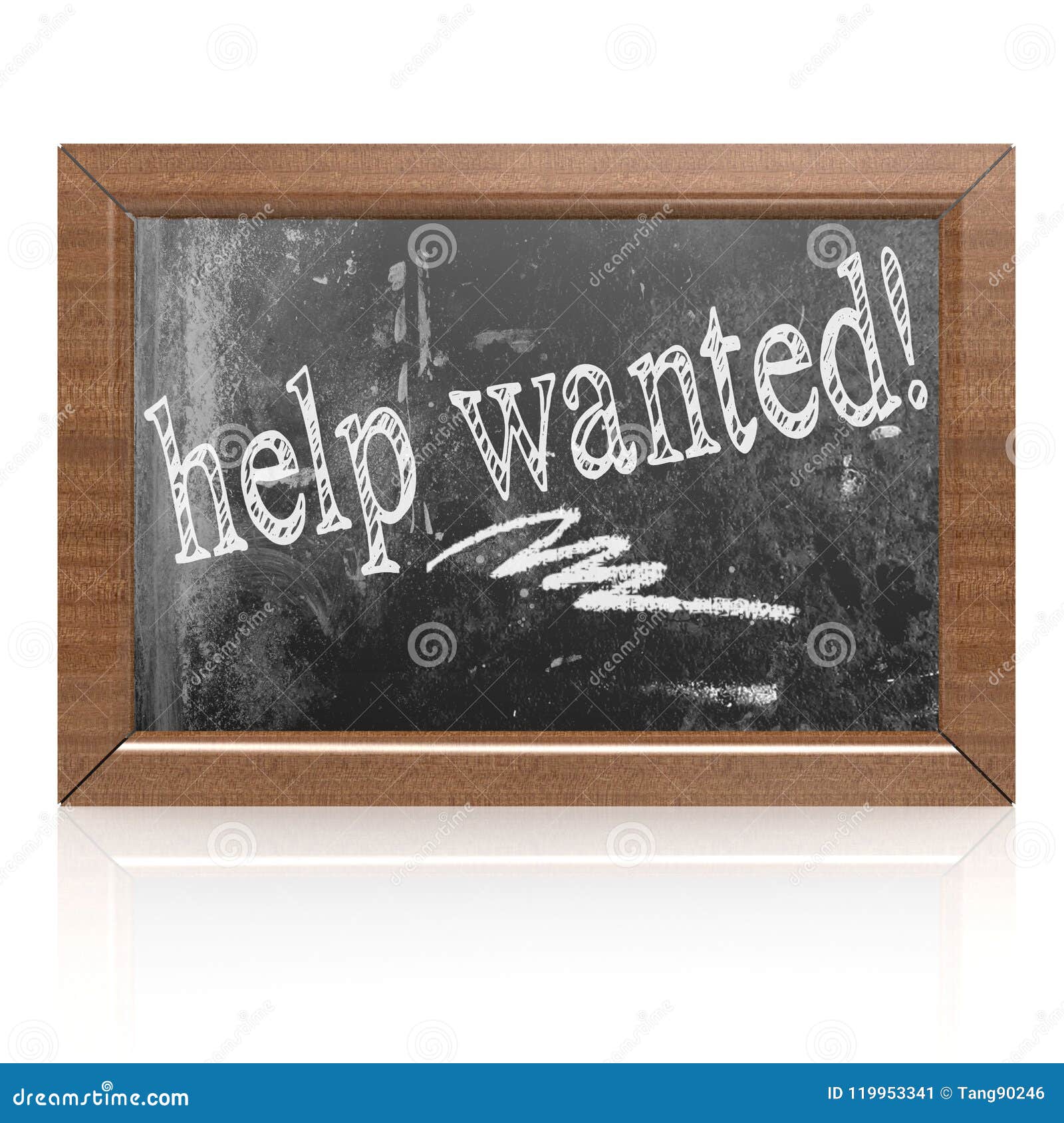 Help Wanted Text Written on Blackboard Stock Illustration ...