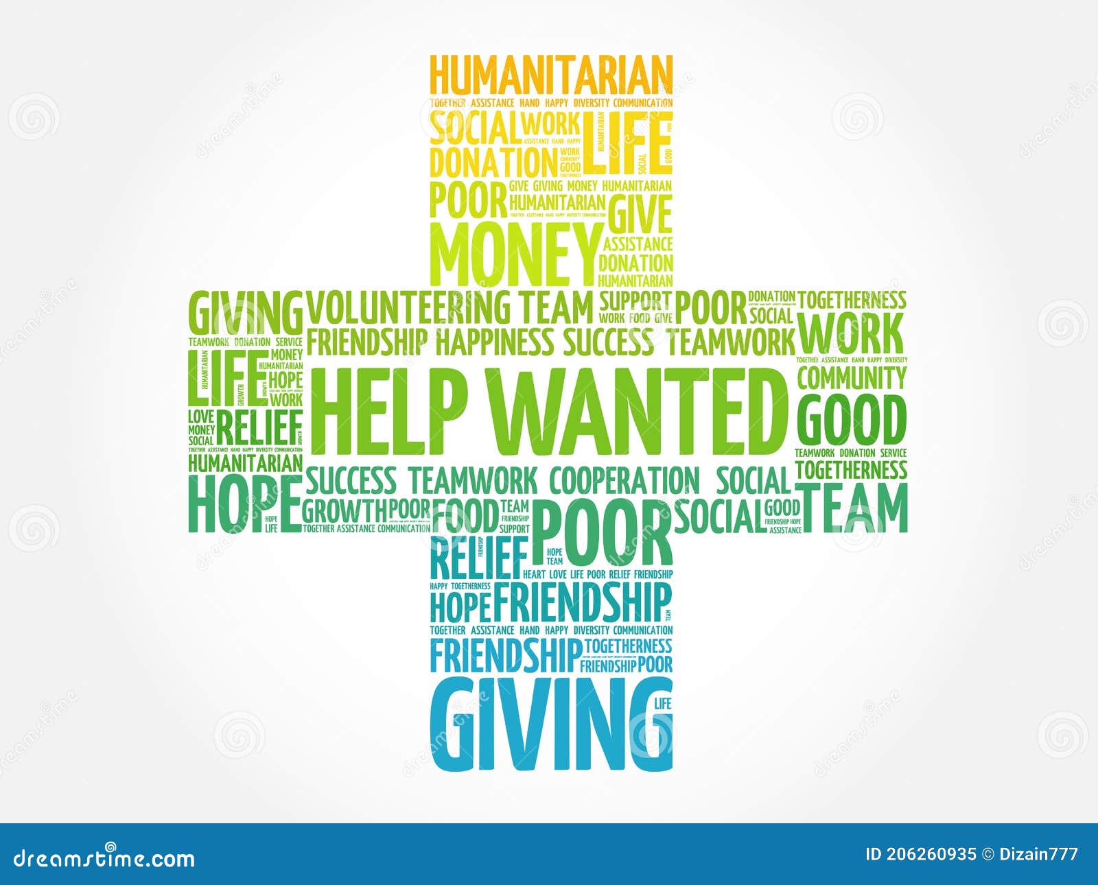Help Wanted Word Cloud Collage Stock Illustration - Illustration of ...