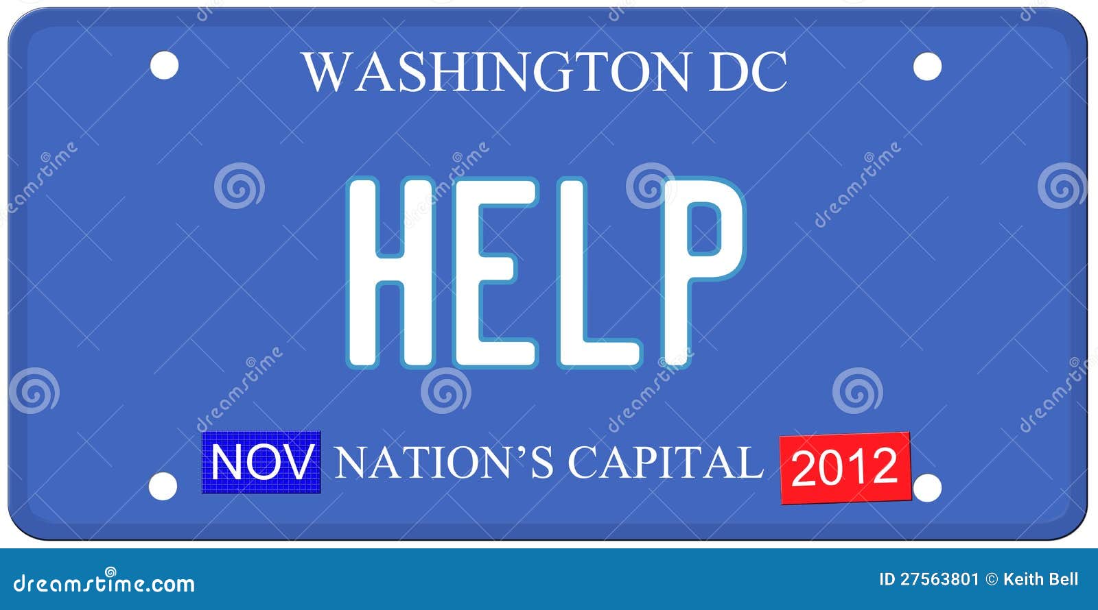 Help Washington DC License Plate Stock Illustration - Illustration of ...