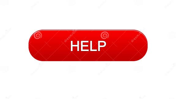 Help Web Interface Button Red Color, Support Online, Assistance ...