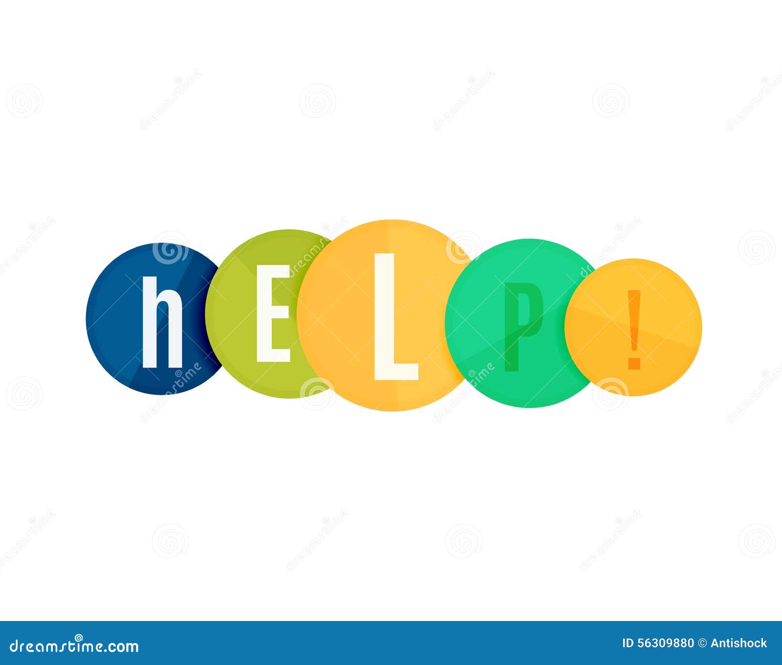 Help word on circles stock vector. Illustration of modern - 56309880