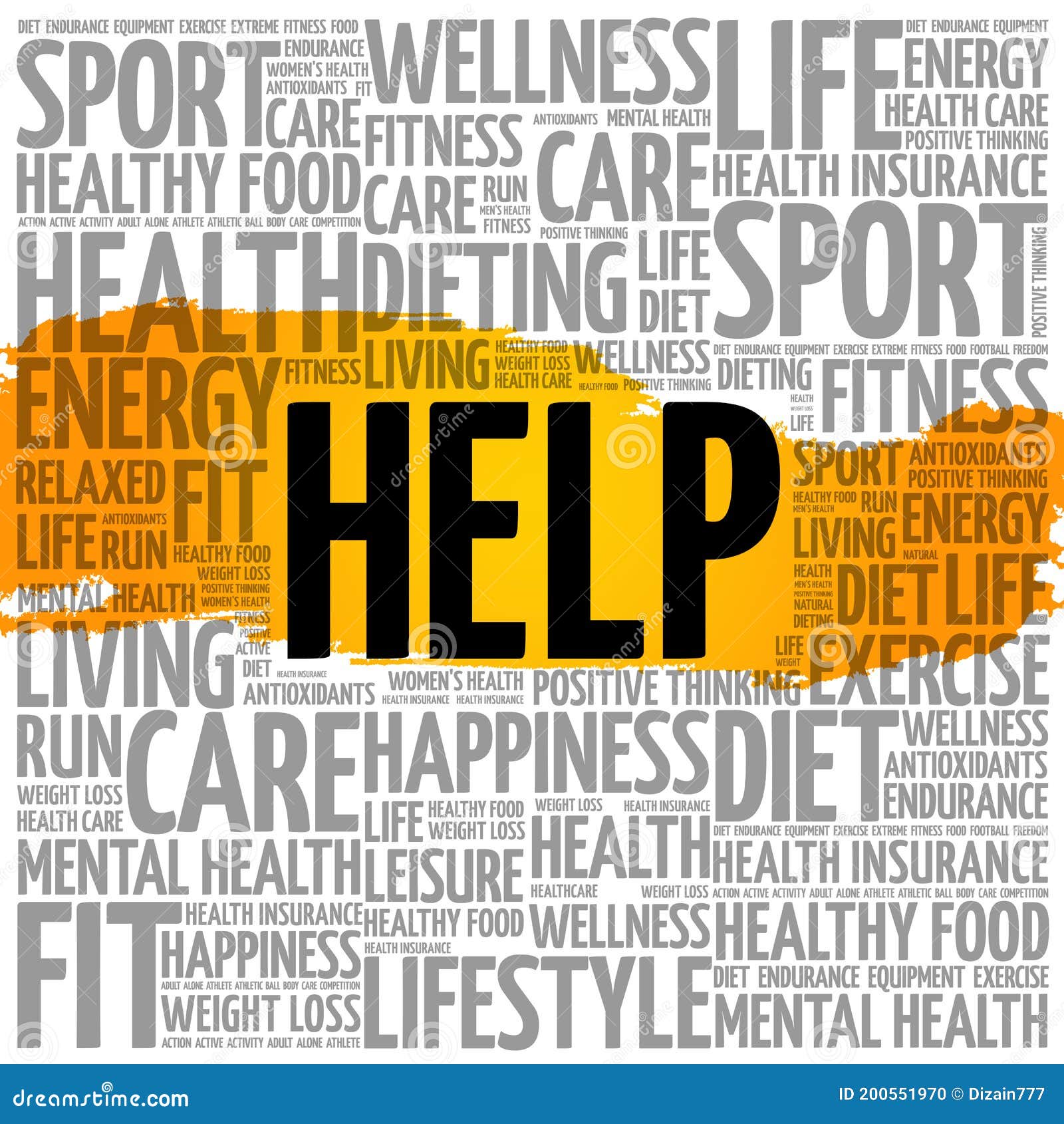 HELP word cloud background stock illustration. Illustration of ...