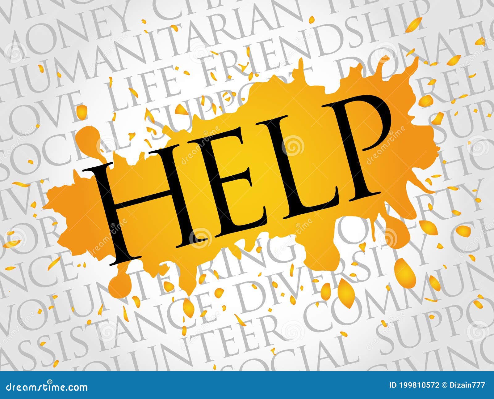 Help word cloud stock illustration. Illustration of concept - 199810572