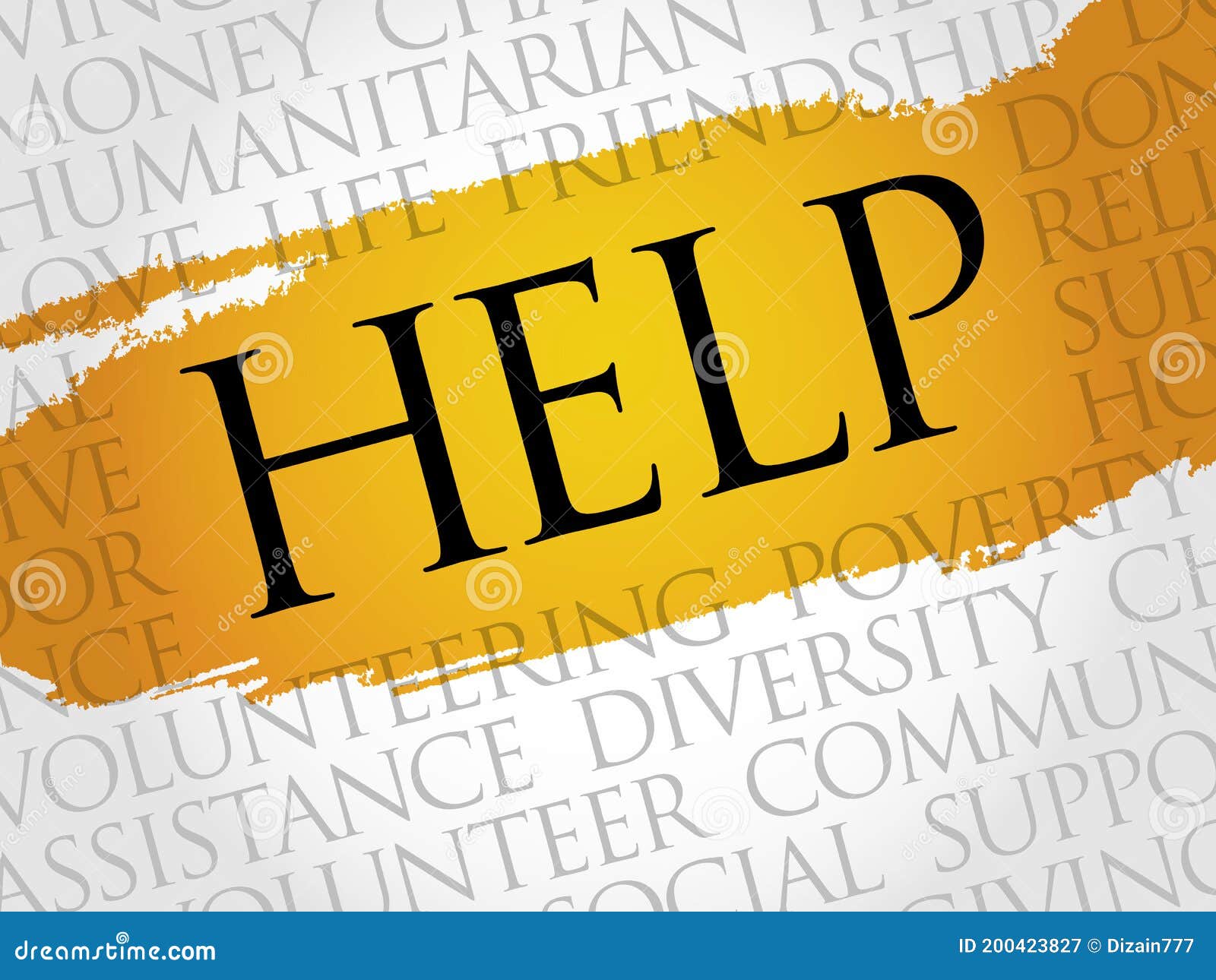 Help word cloud stock illustration. Illustration of problem - 200423827