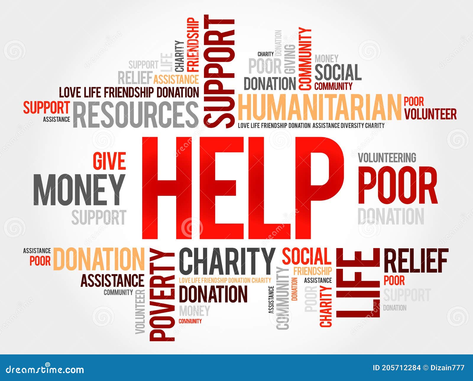 Help word cloud stock illustration. Illustration of advice - 205712284