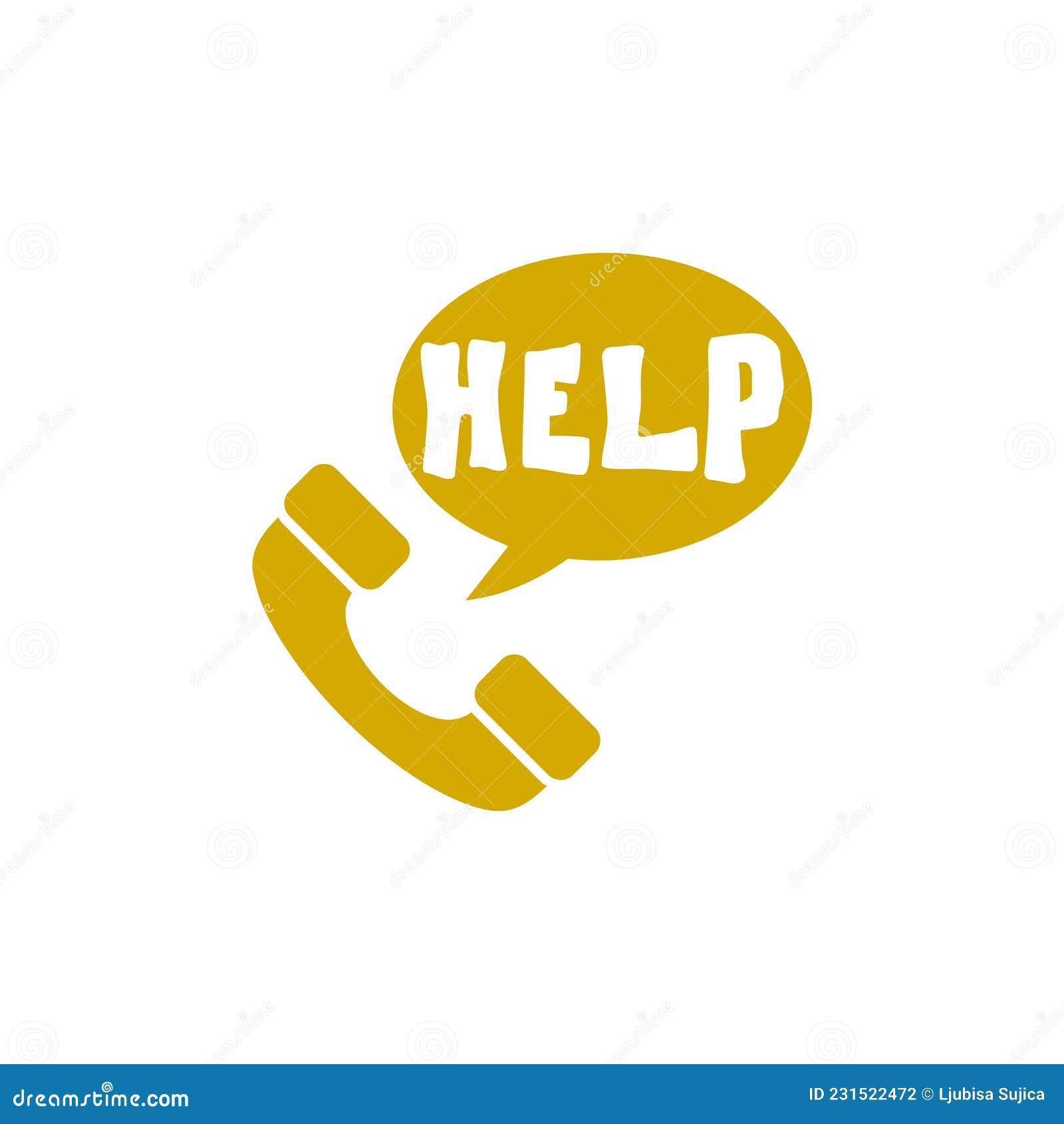 Help Word Icon Isolated on White Background Stock Vector - Illustration ...