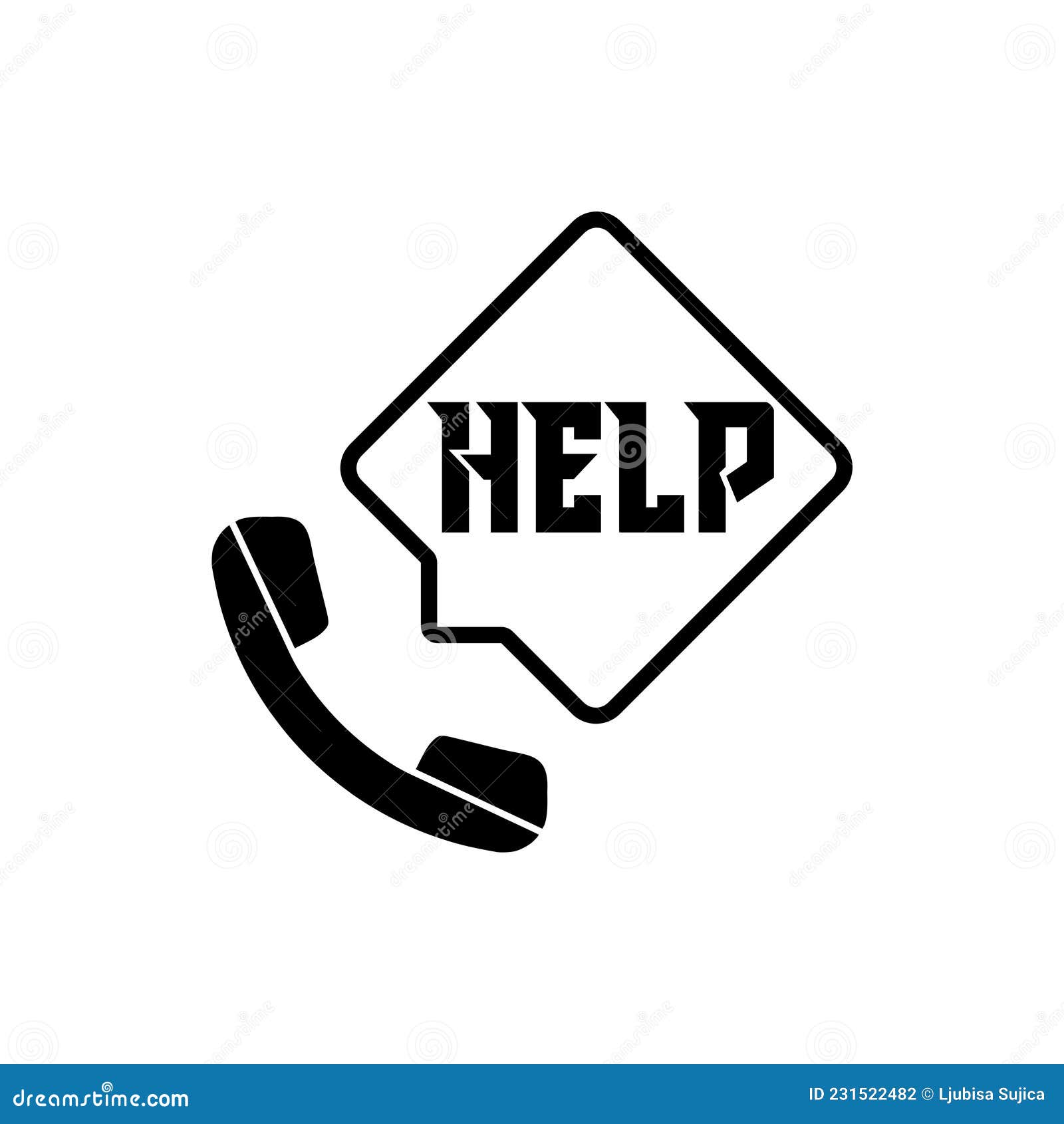 Help Word Icon Isolated on White Background Stock Vector - Illustration ...