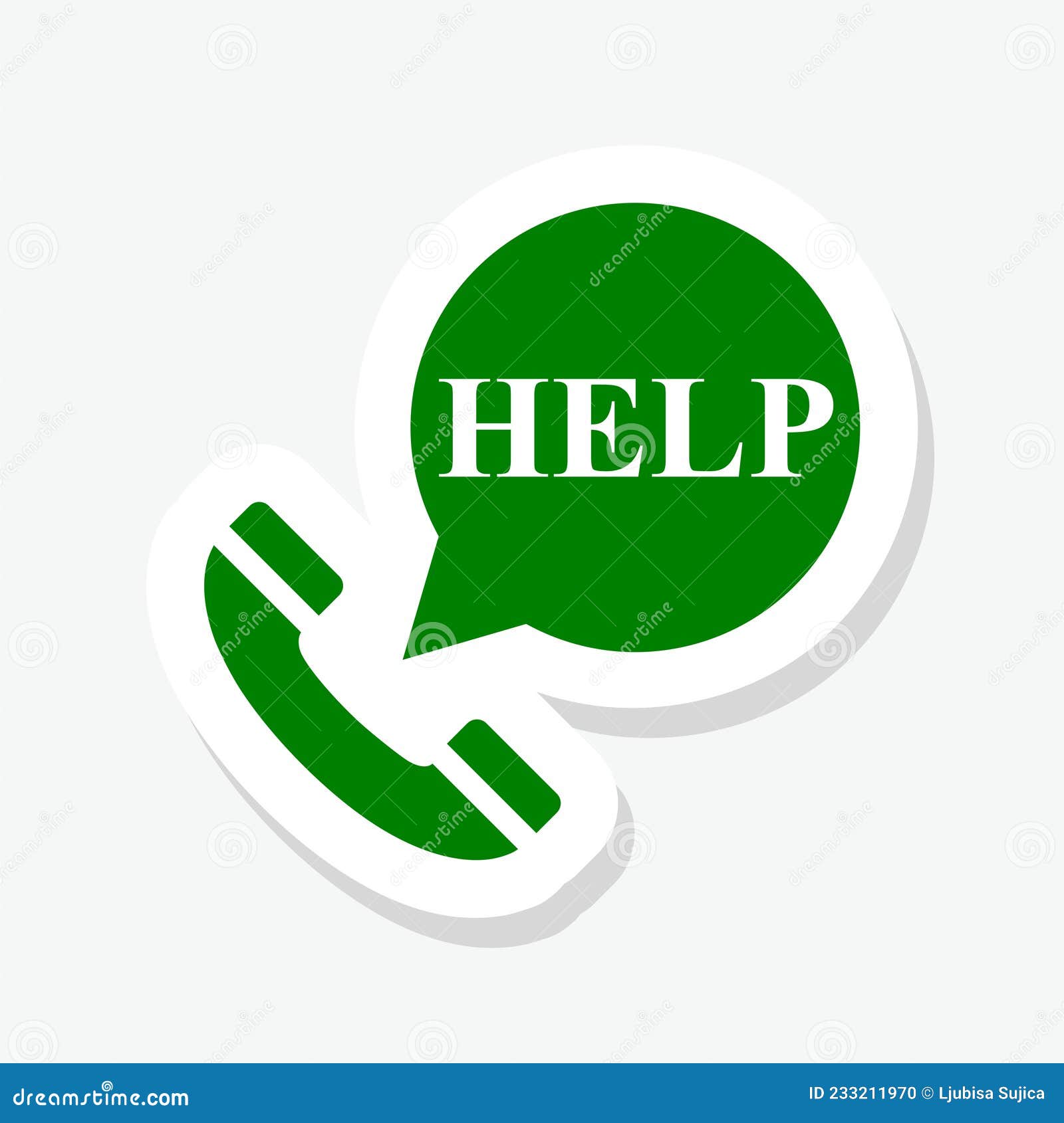 Help Word Line Sticker Icon Stock Vector - Illustration of isolated ...
