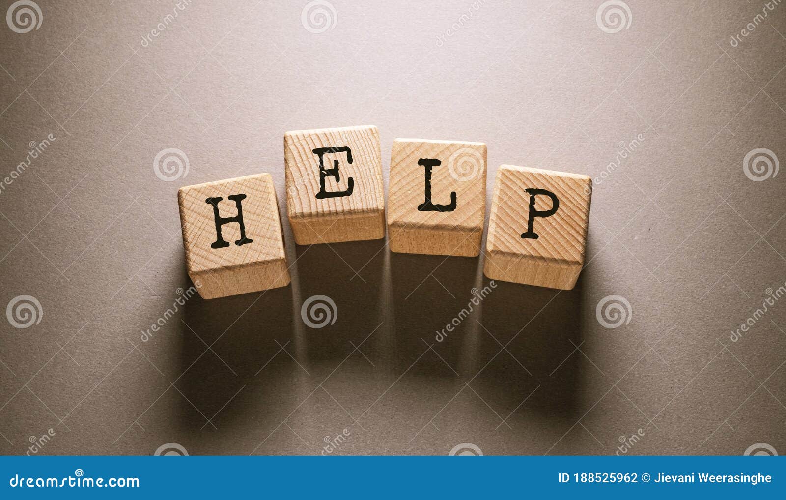 Help Word with Wooden Cubes Stock Photo - Image of information ...