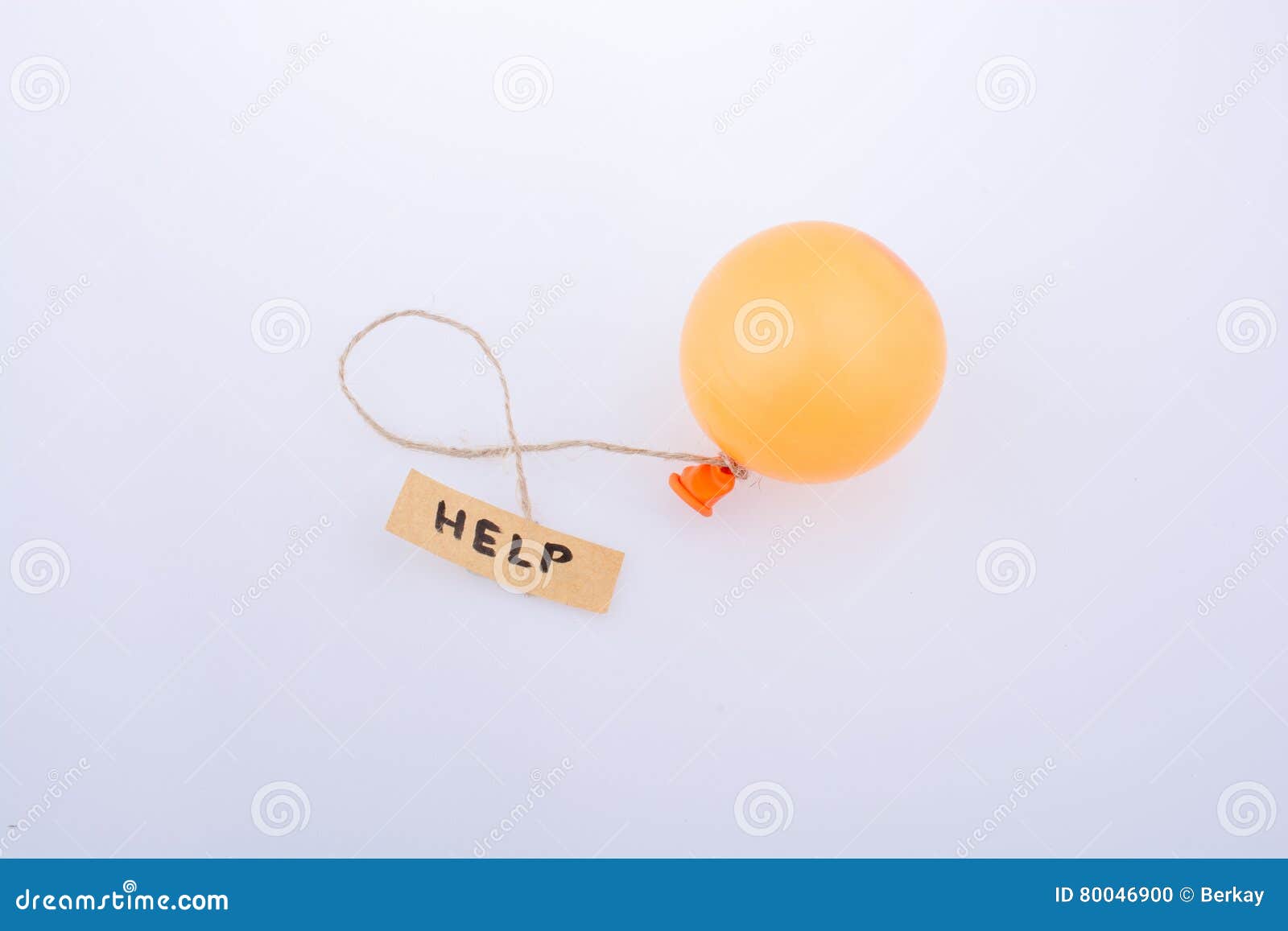 Help Word Written Paper Attached To a Balloon Stock Photo - Image of ...