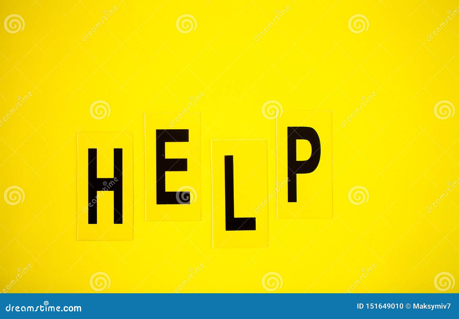 HELP Word Written on Yellow Table. Copy Space Stock Photo - Image of ...