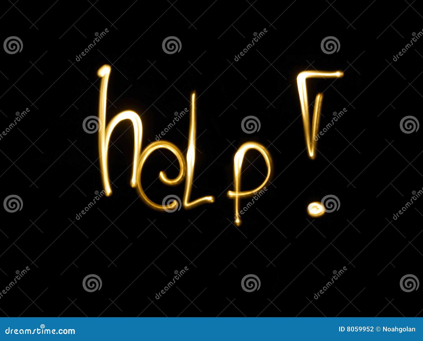 Help written with light stock illustration. Illustration of written ...