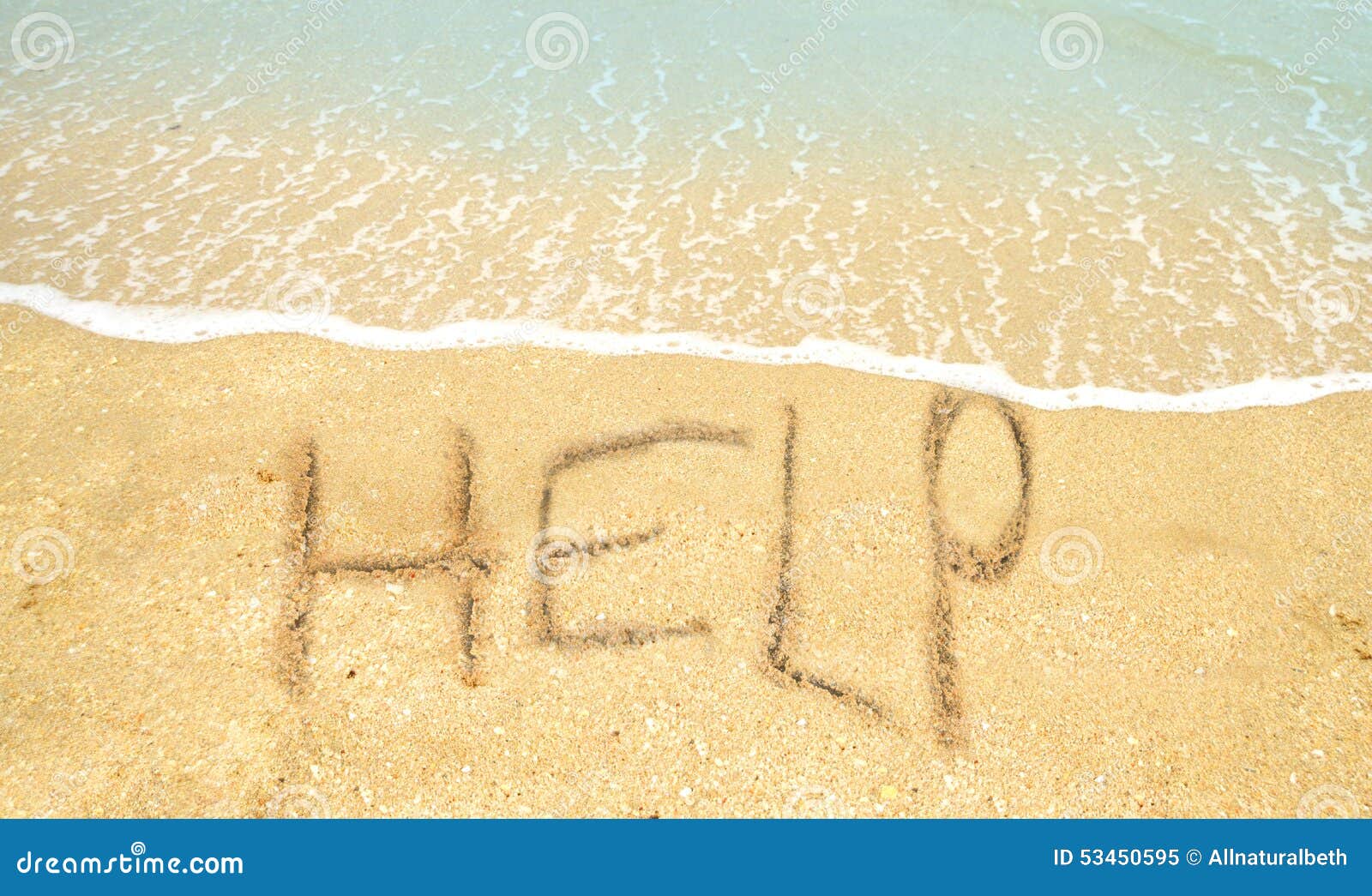 Help written in the sand stock image. Image of ocean - 53450595