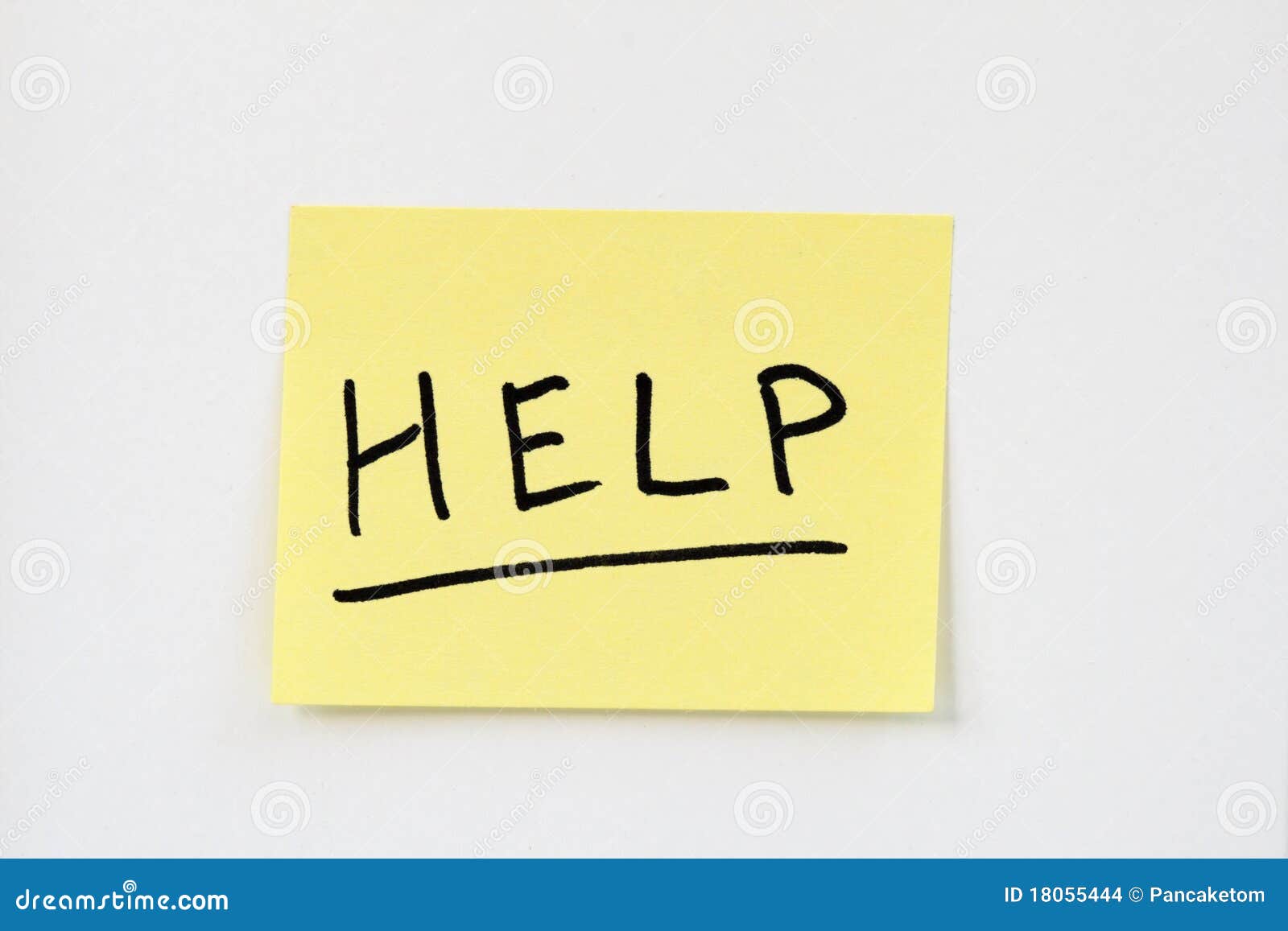 Help on yellow sticky note stock photo. Image of posted - 18055444