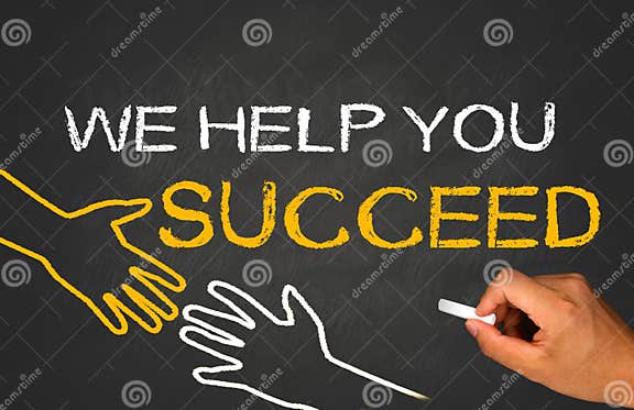 We help you succeed stock photo. Image of service, positive - 43815438