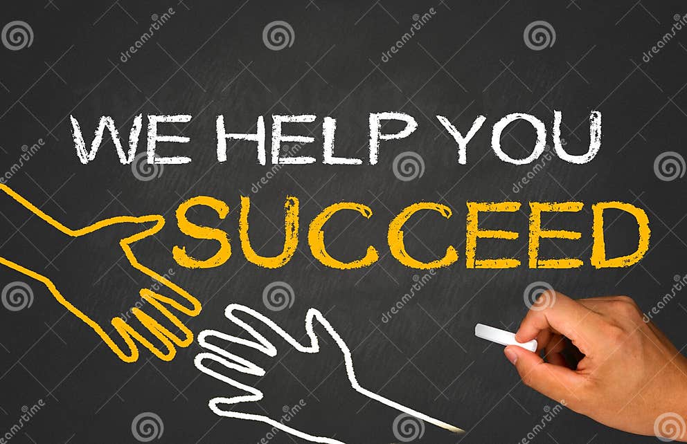 We help you succeed stock photo. Image of service, positive - 43815438