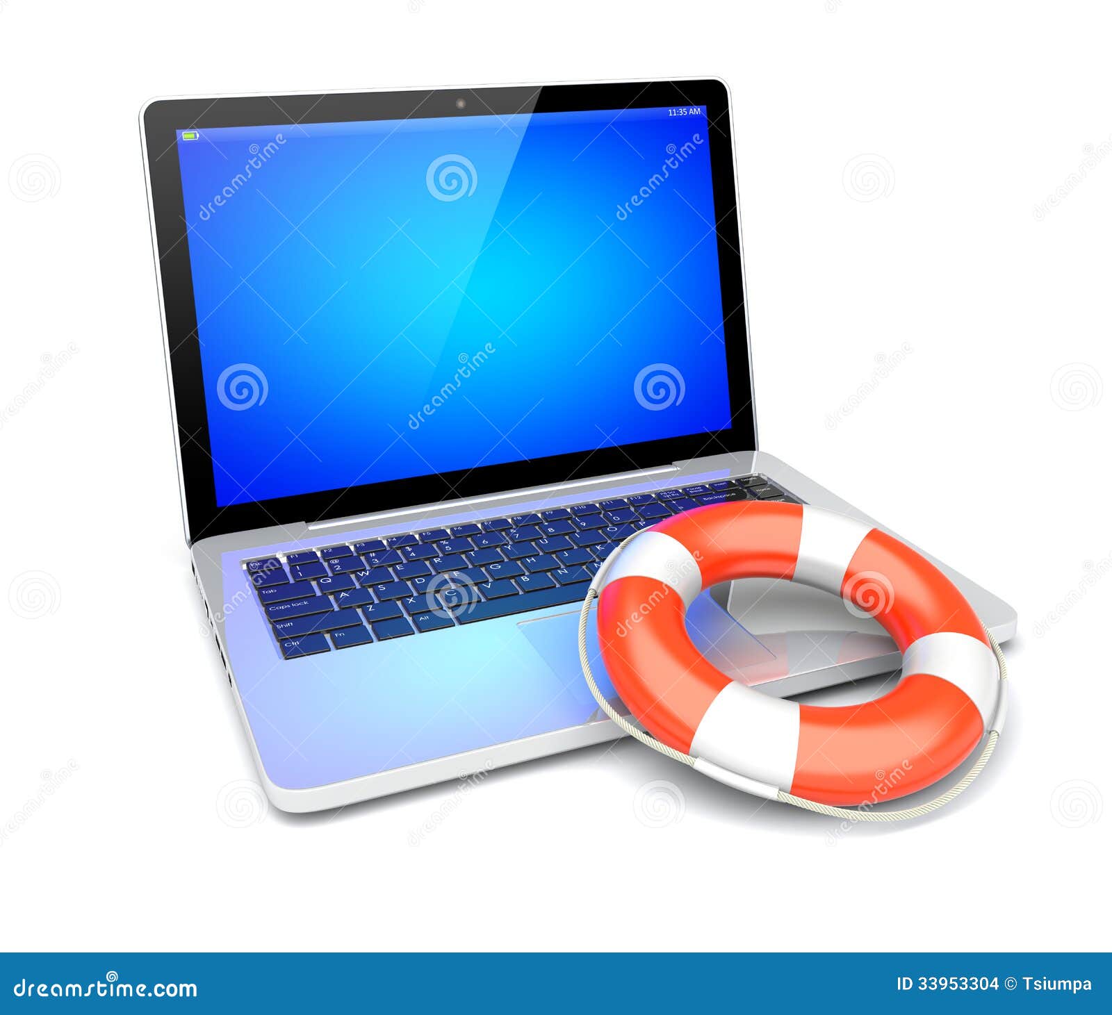 Help your computer! stock illustration. Illustration of rescue - 33953304