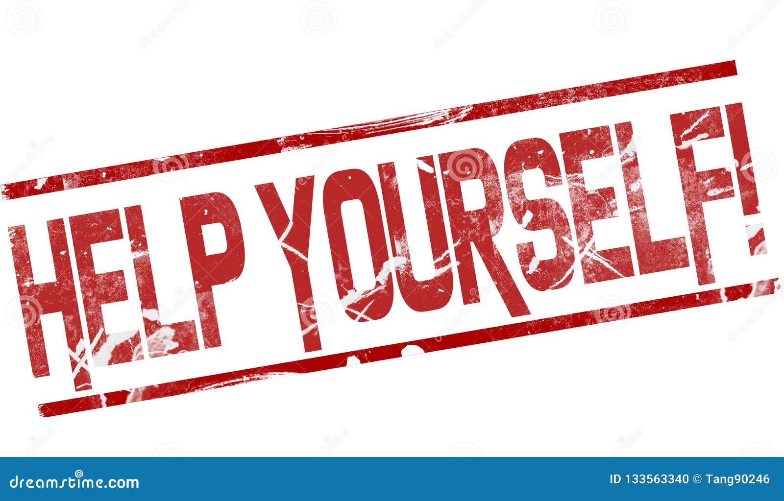 Help Yourself Word between Red Line Stock Illustration - Illustration ...