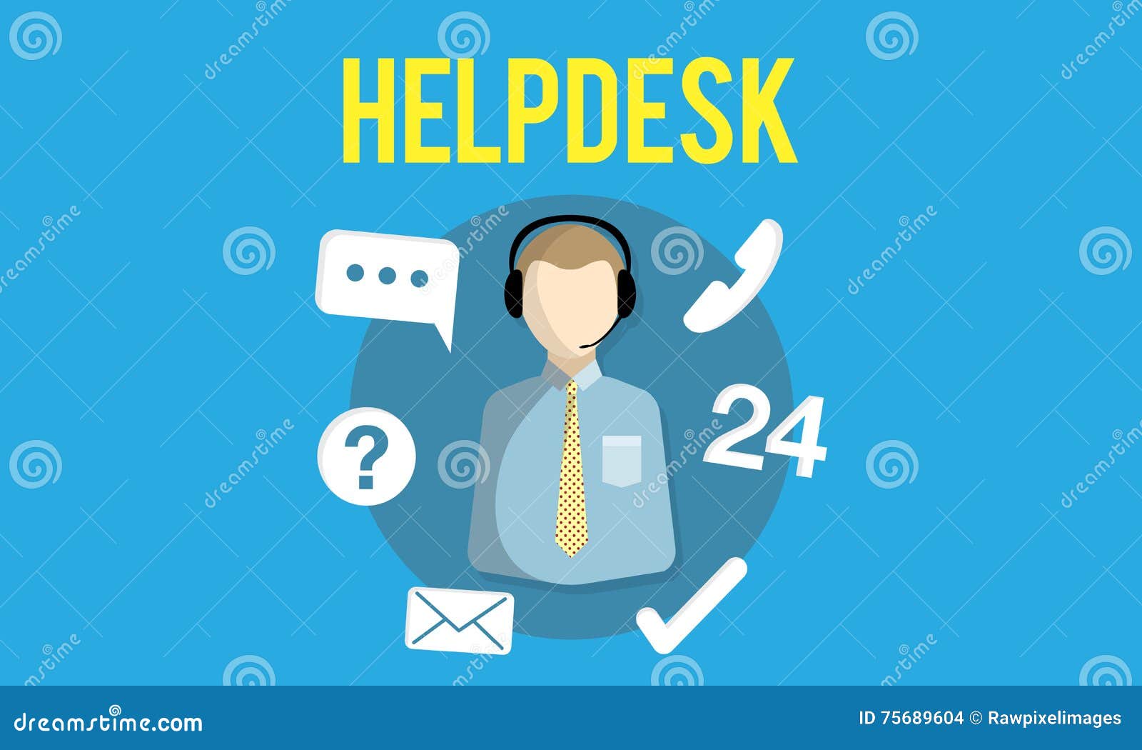 Helpdesk Customer Support Communication Enquiry Concept Stock ...