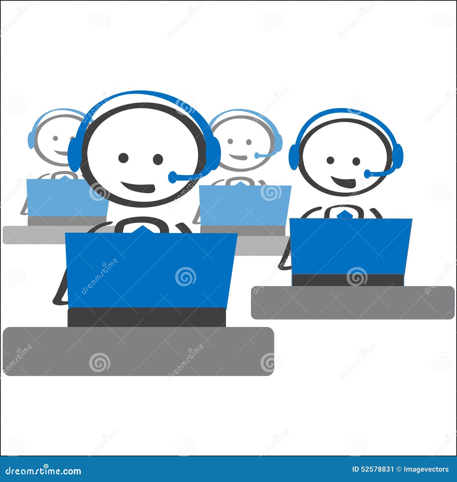 Helpdesk customer support stock vector. Illustration of happy - 52578831