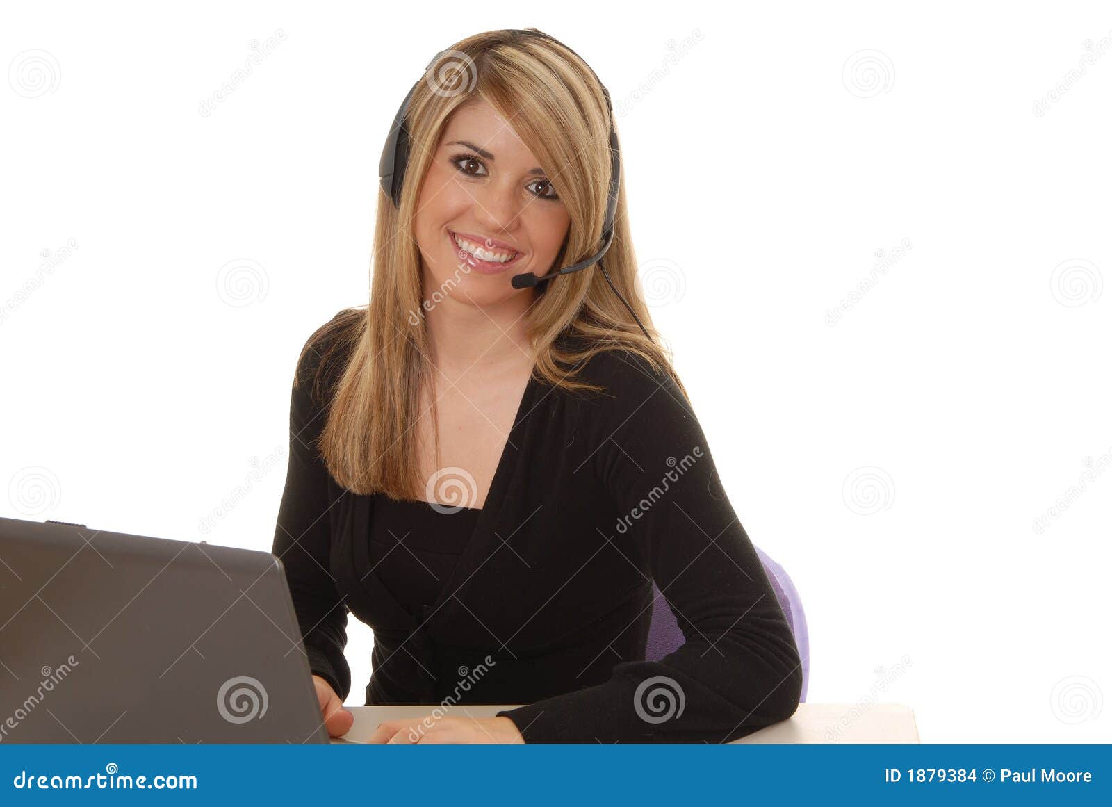 Helpdesk Girl 208 stock photo. Image of support, telephonist - 1879384