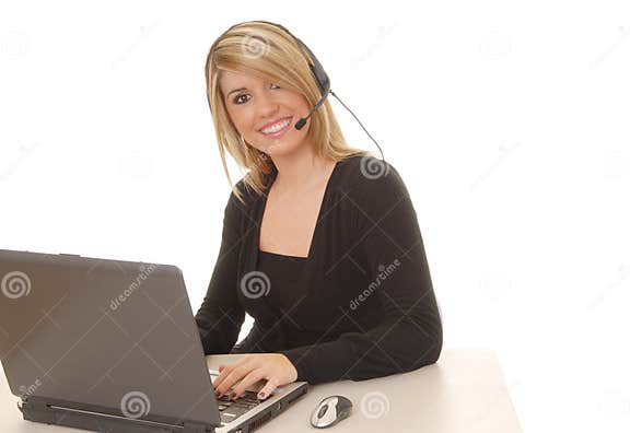Helpdesk Girl 211 stock photo. Image of businesswoman - 1890310
