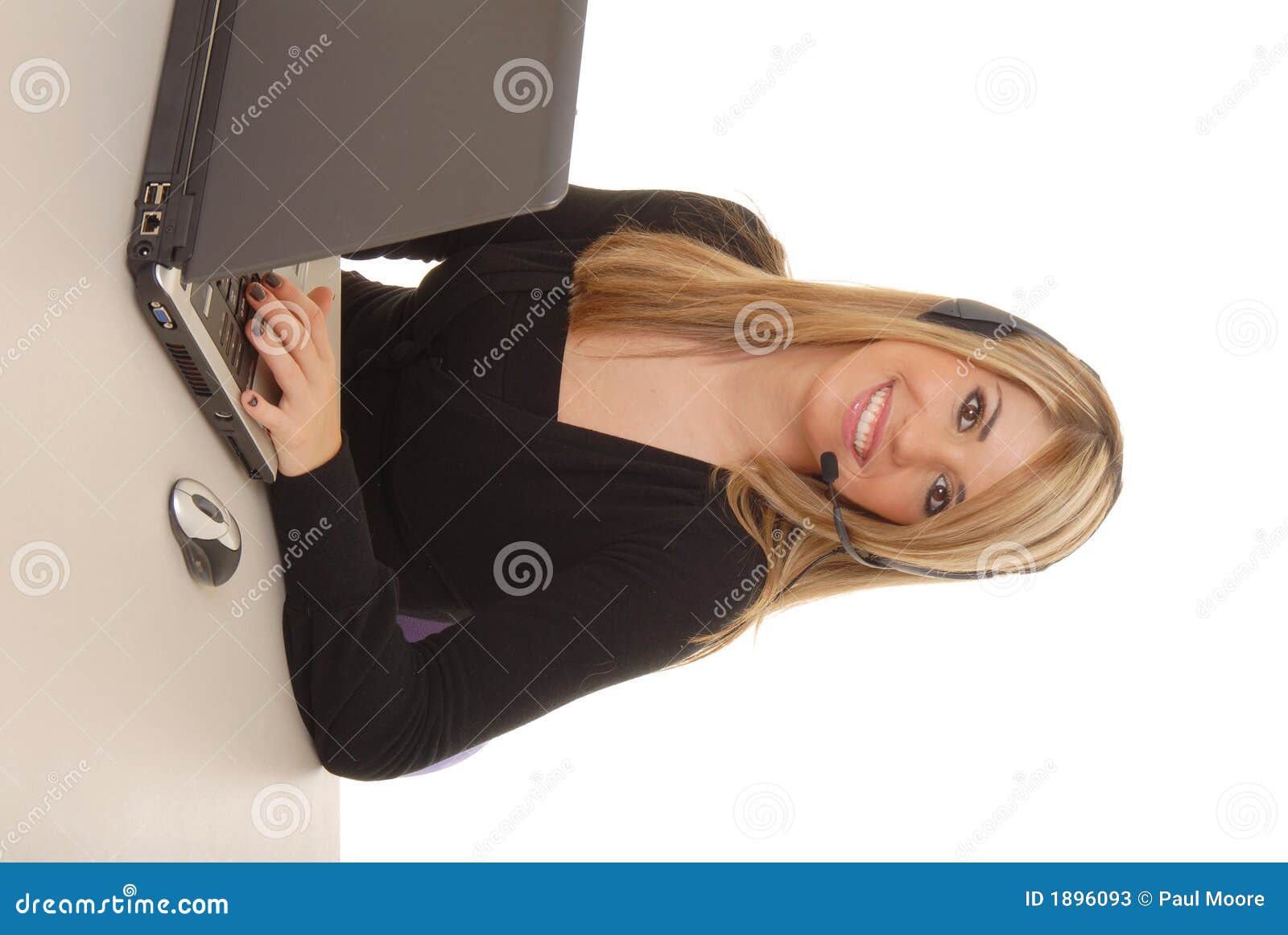 Helpdesk Girl 216 stock image. Image of telephone, business - 1896093
