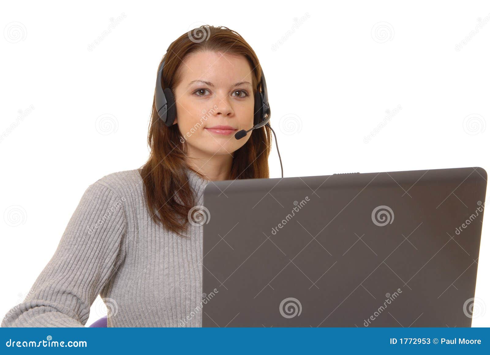 Helpdesk Girl 407 stock image. Image of type, office, smiling - 1772953