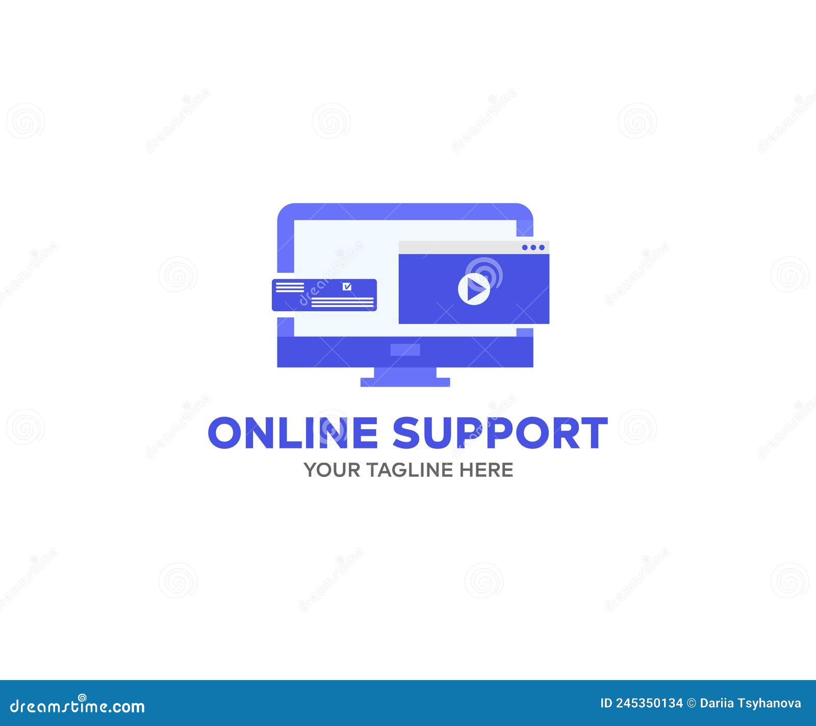 Helpdesk Online Support Information Support Concept Logo Design ...