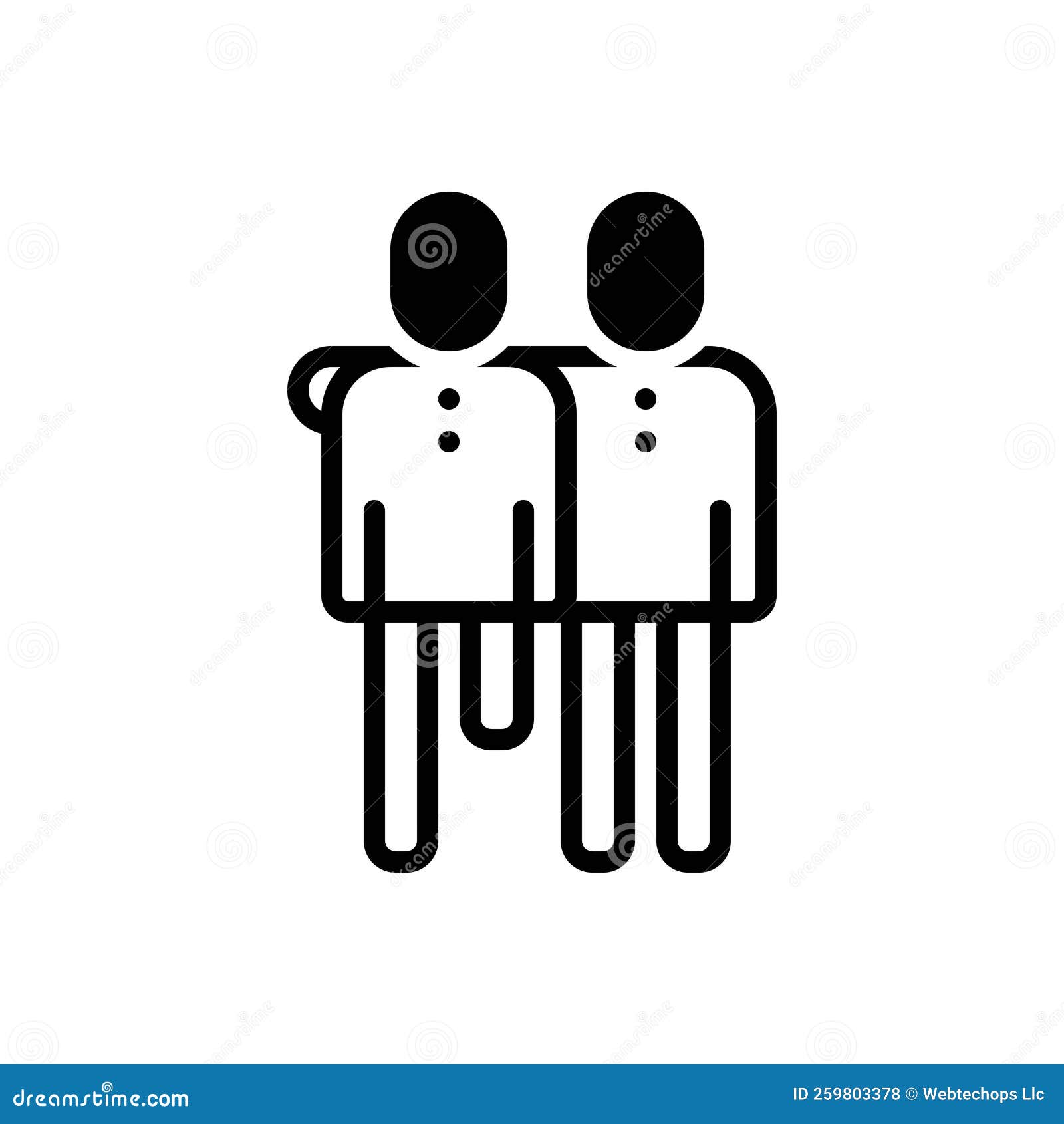 Black Solid Icon for Helped, Support and Relationship Stock Vector ...