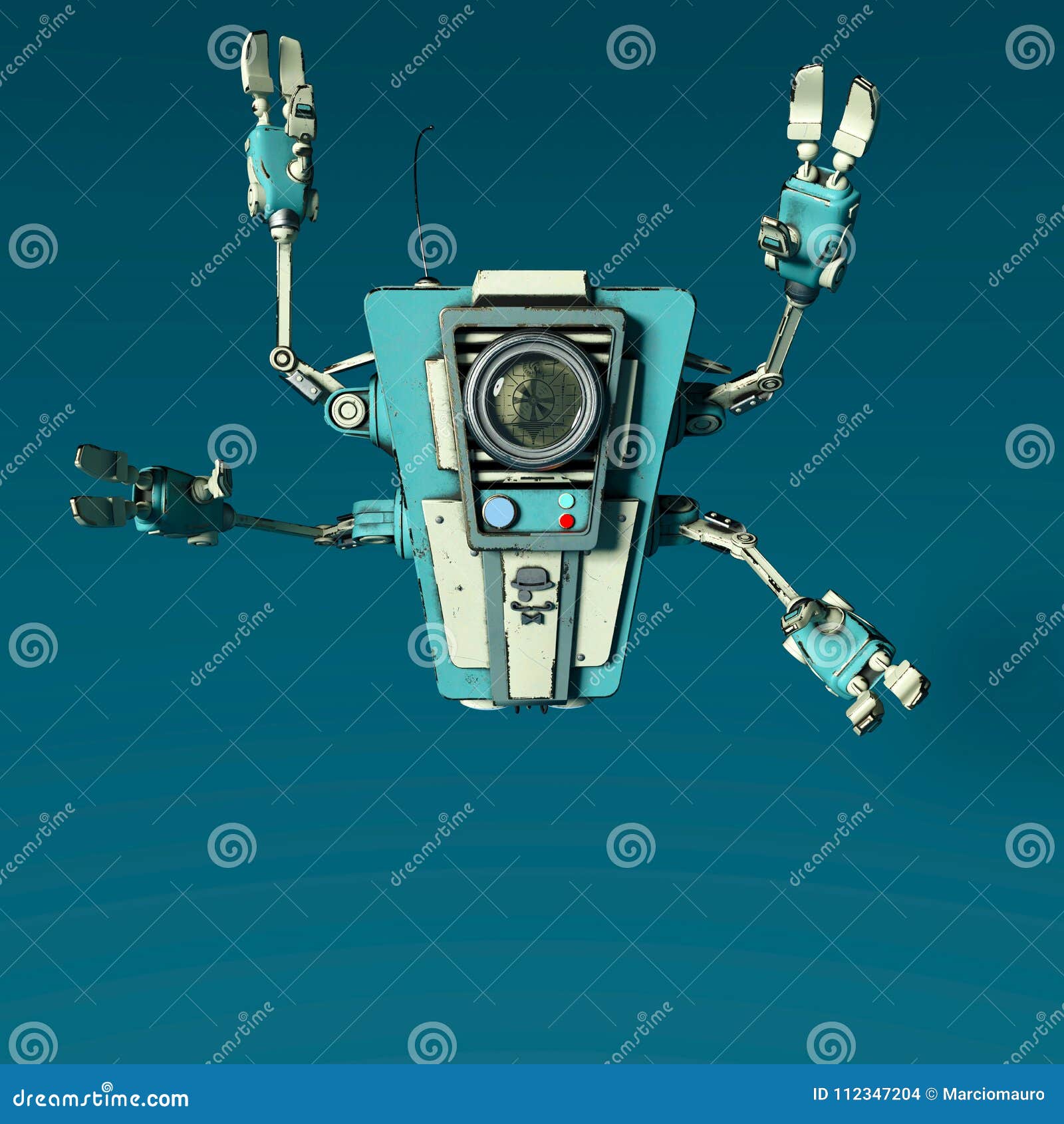 Robot Blue Eyes Android With Detailed Iris And Pupil. Facial ...