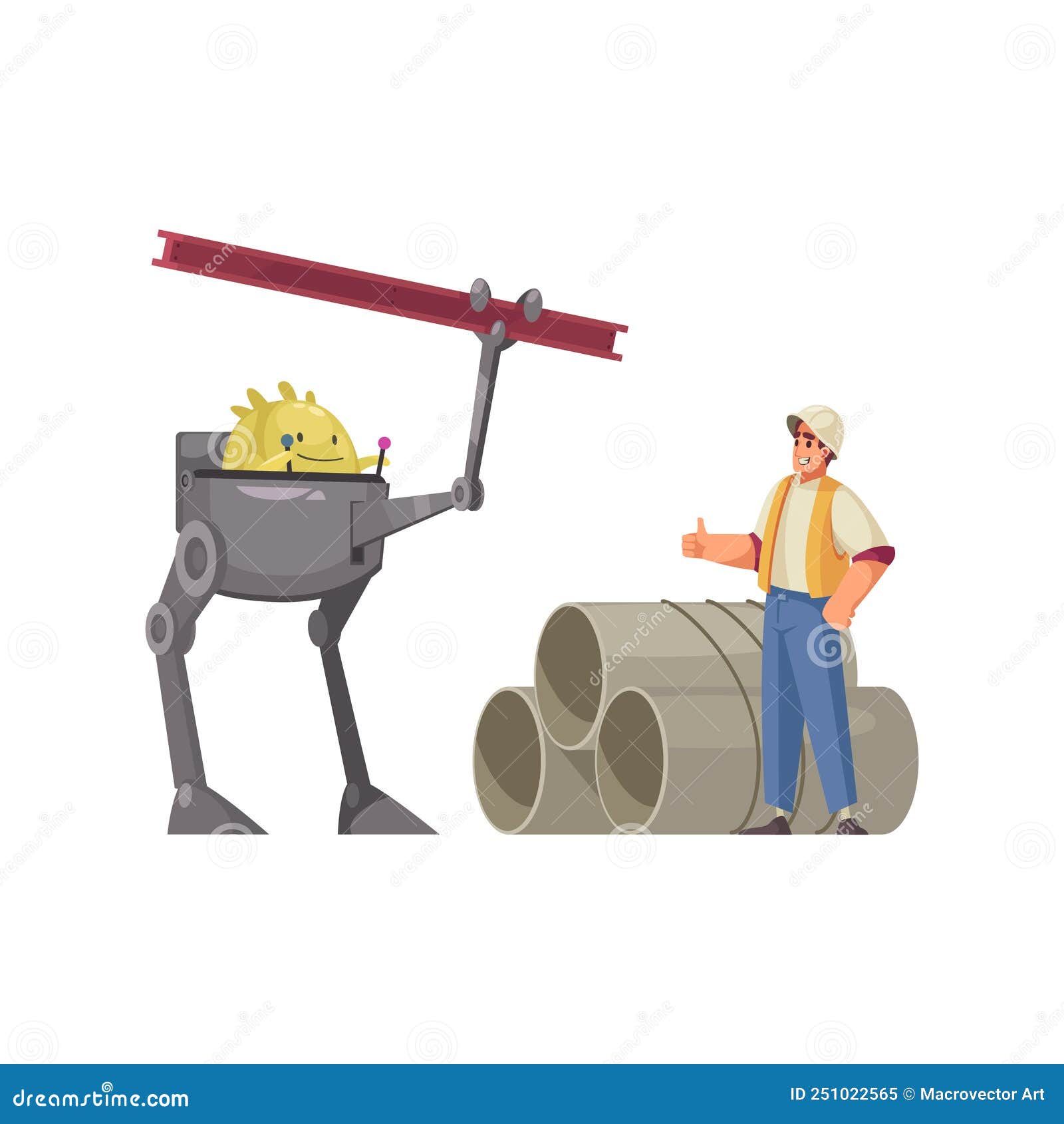 Helpful Alien Illustration stock vector. Illustration of helpful ...