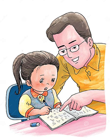 Helpful father stock illustration. Illustration of parent - 9256282