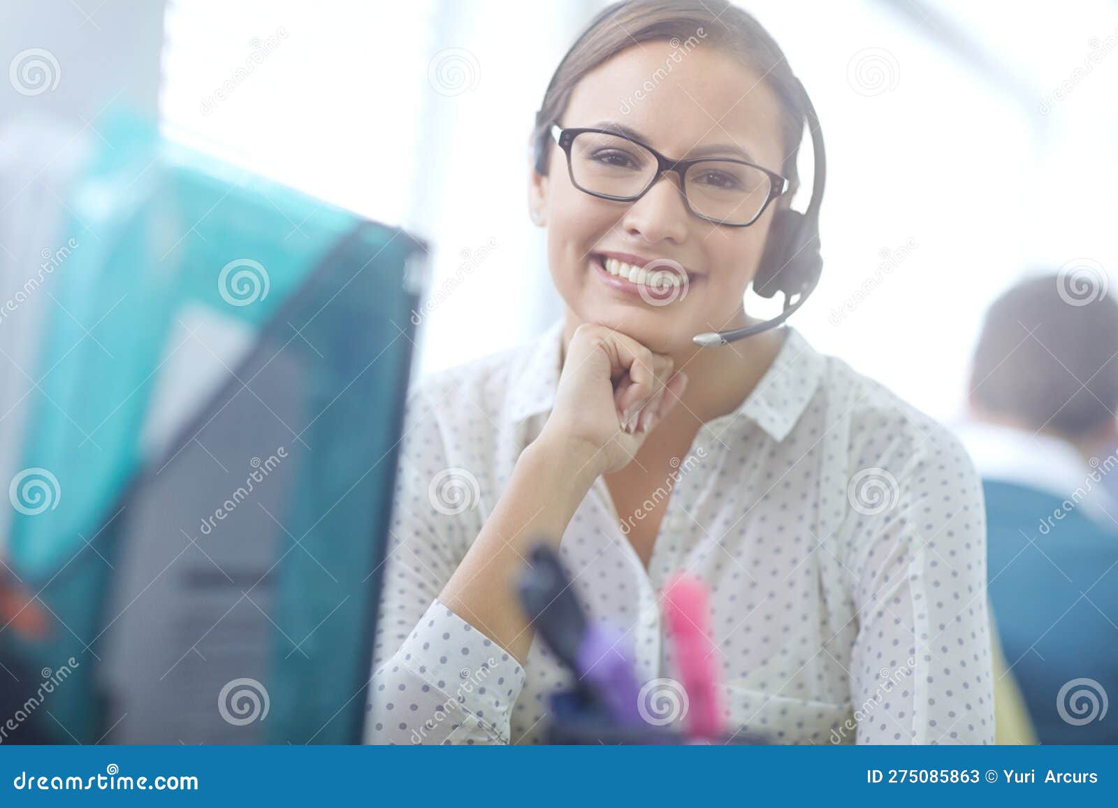 Helpful and Friendly Service. an Attractive Young Customer Service ...