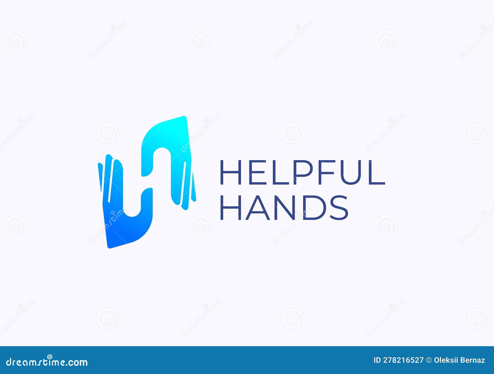 Helpful Hands Abstract Vector Logo Template. Palm Hands Forming Letter ...