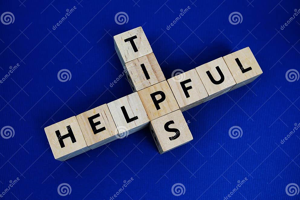 Helpful Tips Alphabet Letters on Blue Background Stock Image - Image of ...