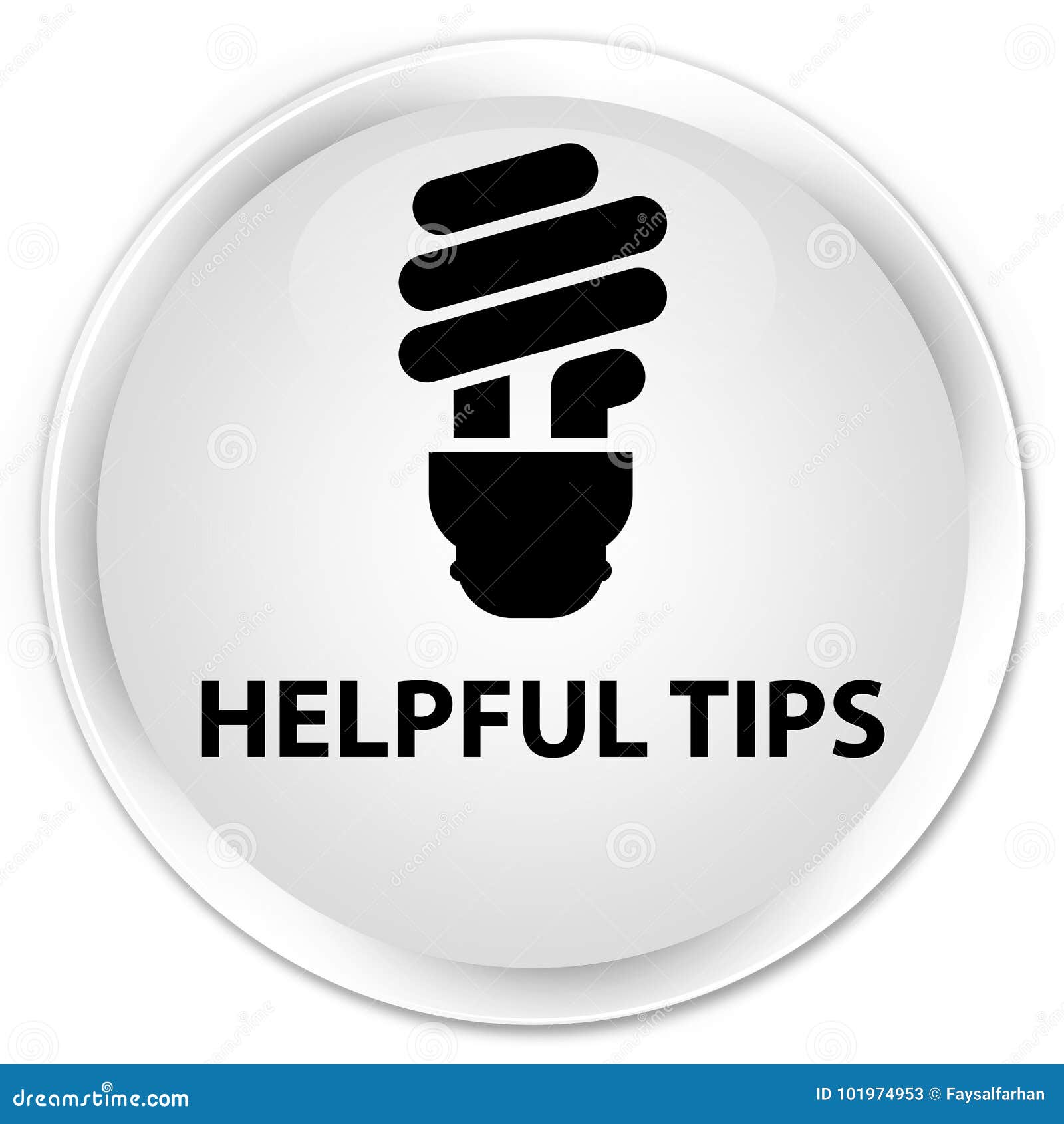 Helpful Tips (bulb Icon) Premium White Round Button Stock Illustration ... Helpful Tips (bulb Icon) Premium White Round Button Stock Illustration ...