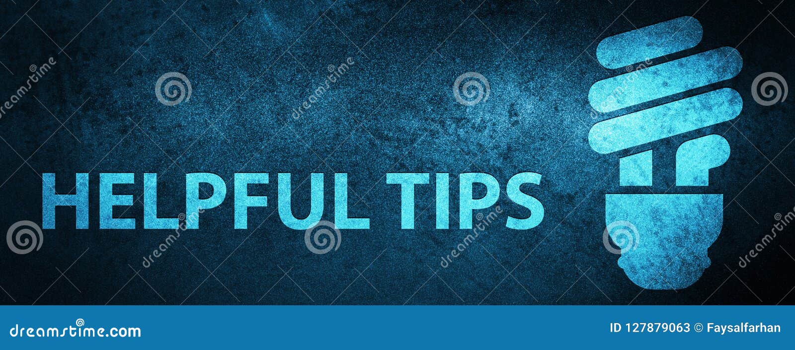 Helpful Tips (bulb Icon) Special Blue Banner Background Stock ...