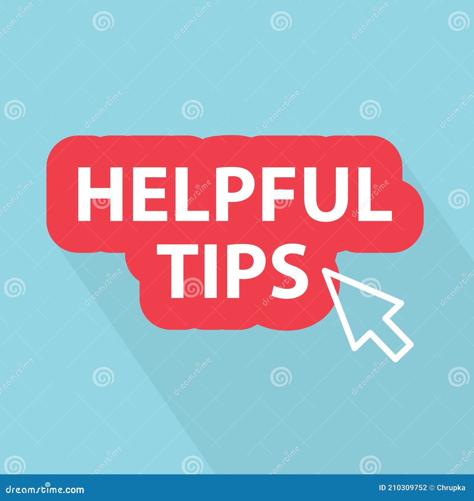 Helpful Tips Button with Mouse Pointing Arrow Stock Vector ...
