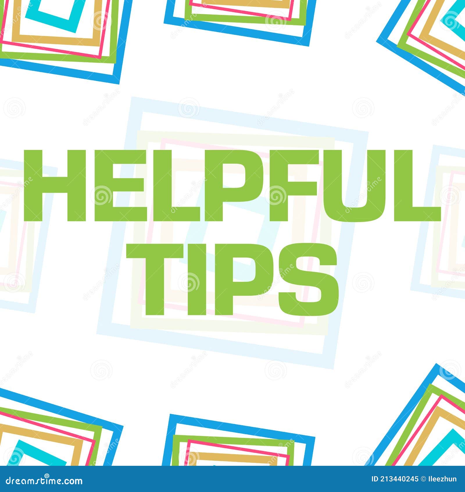 Helpful Tips Colorful Squares Border Background Stock Illustration ...